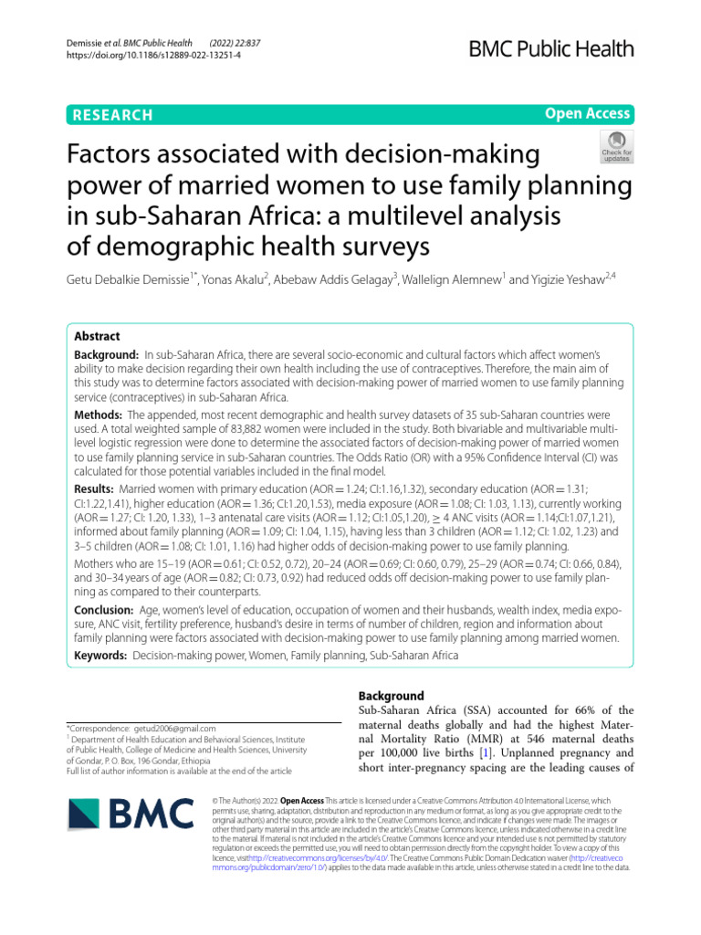 Decision Making Methods | PDF | Family Planning | Logistic Regression