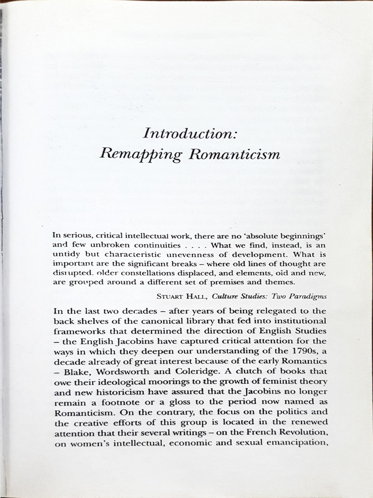 Autobiography of Desire Introduction - Remapping Romanticism | PDF