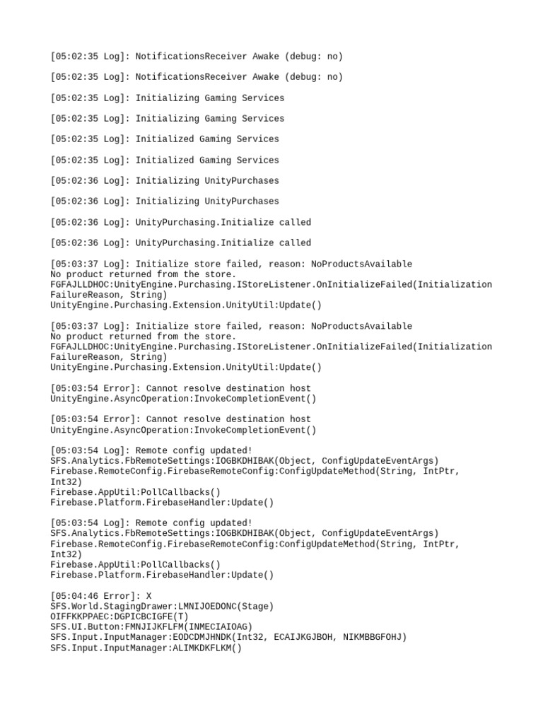 Gaming Services Initialization Log | PDF | Computing | Software