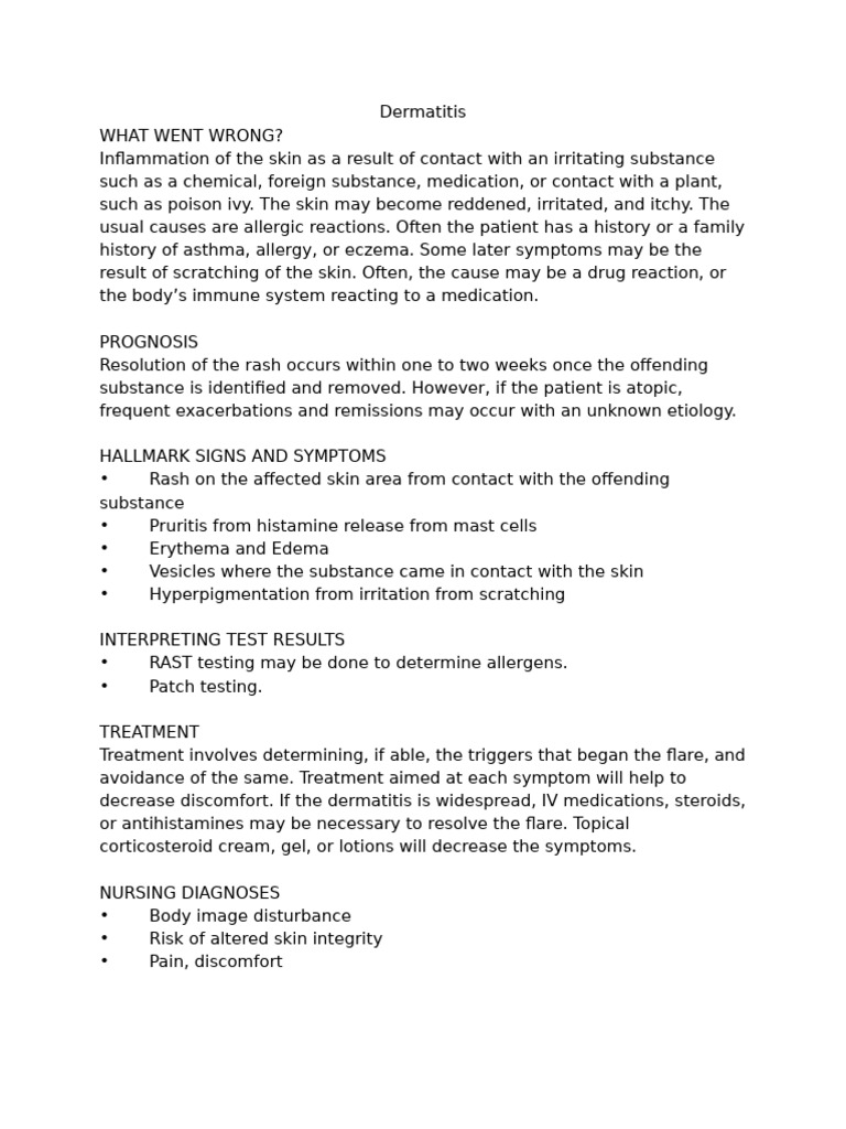 Dermatitis | PDF