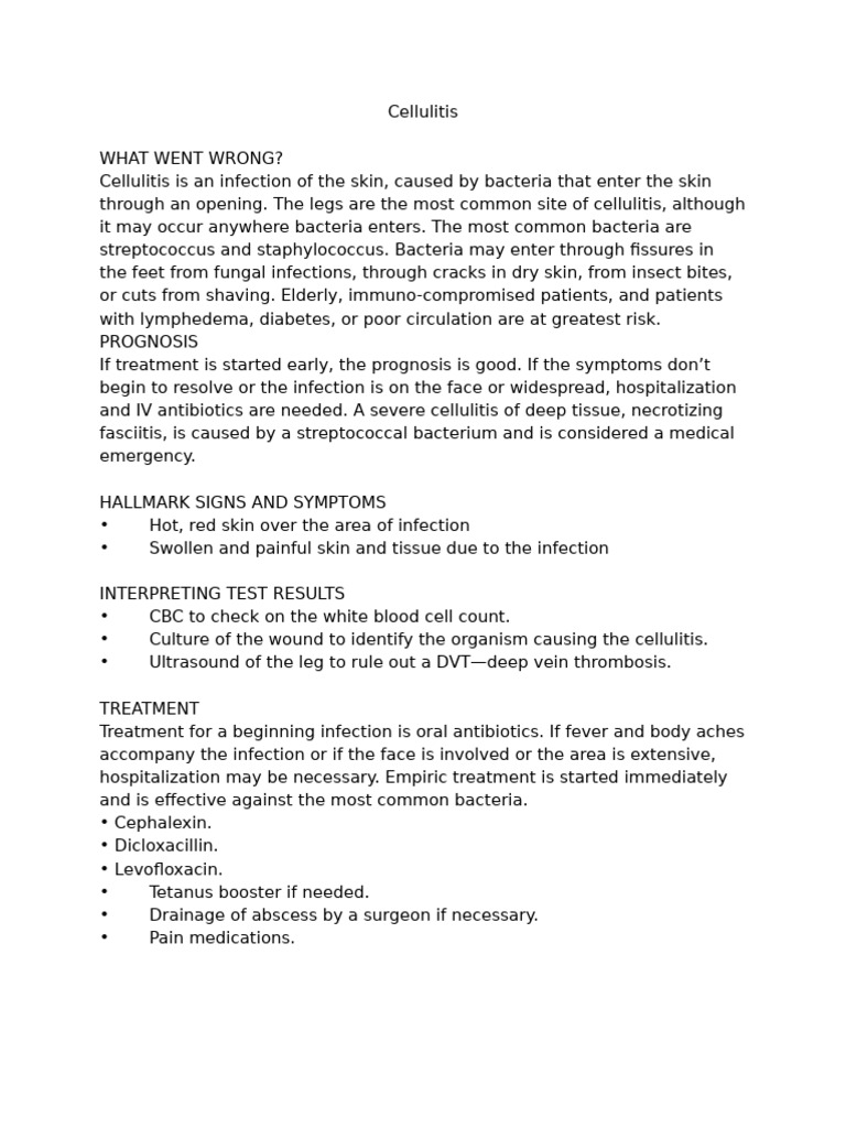 Cellulitis | PDF | Immunology | Microbiology