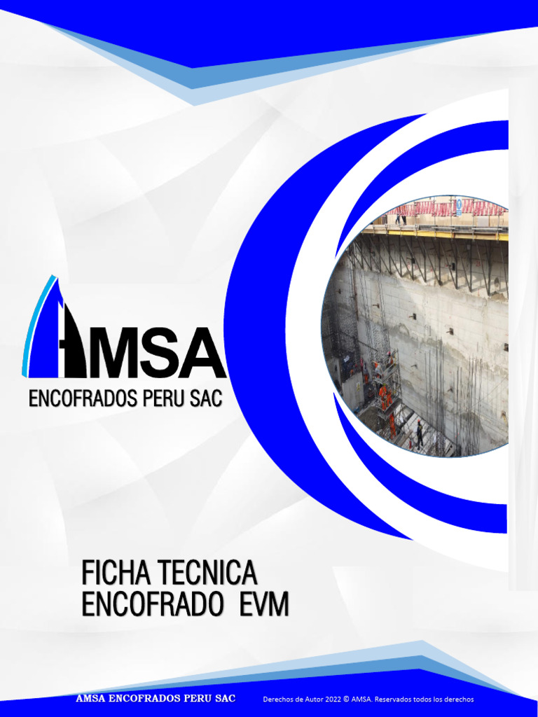 Ficha Tecnica Encofrado Evm | PDF | Hormigón | Sector secundario de la economía
