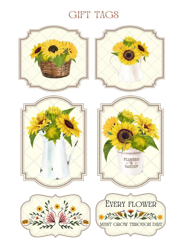 Sunflower Tags | PDF