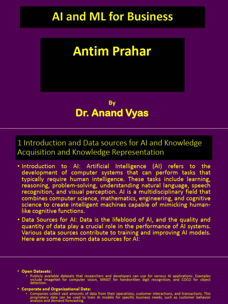 Antim Prahar 2024 AI and ML For Business | PDF | Support Vector Machine | Machine Learning