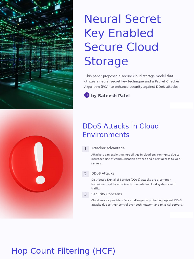 Neural Secret Key Enabled Secure Cloud Storage | PDF | Denial Of ...
