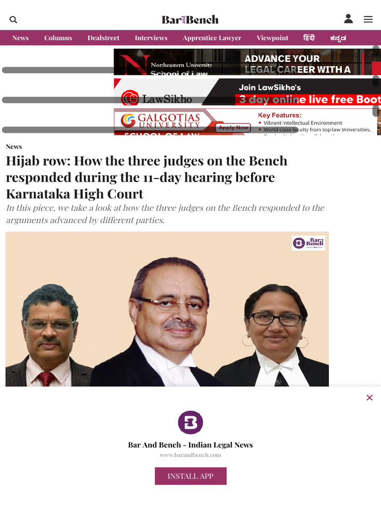 Hijab row_ How the three judges on the Bench responded during the 11-day hearing before ...