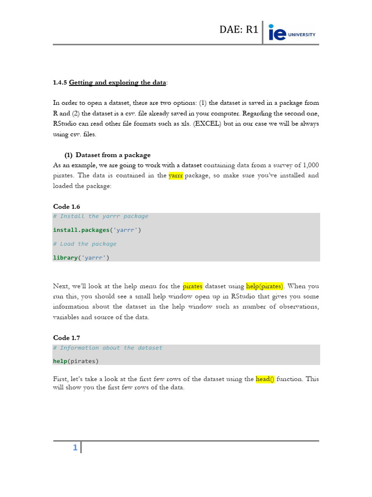 R1 Guideline Session1 Part2 | PDF | Microsoft Excel | Comma Separated Values