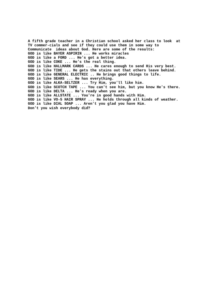 God Is Like | PDF