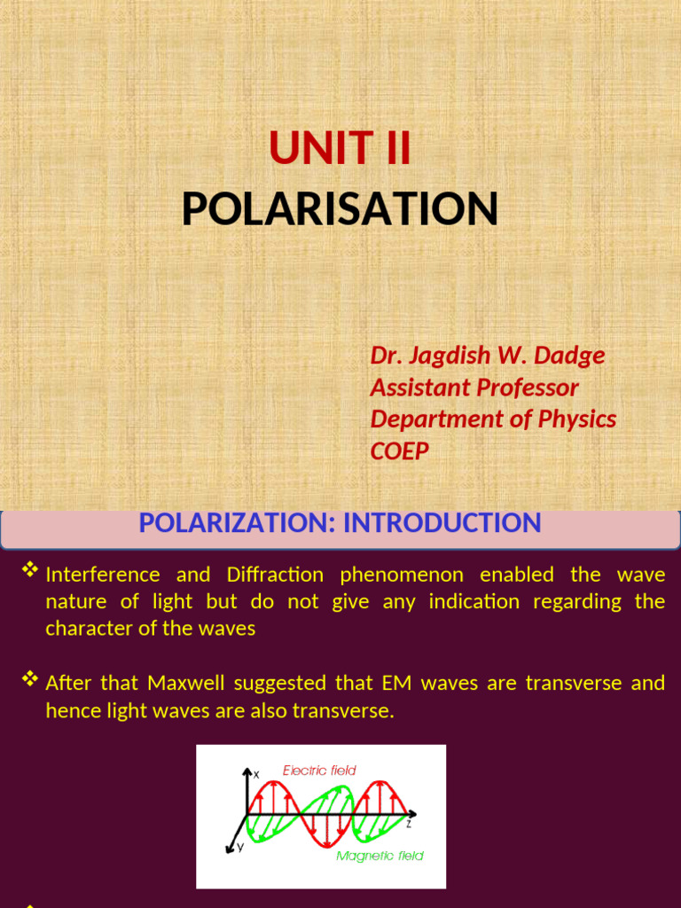 Understanding Light Polarization Concepts | PDF | Polarization (Waves ...