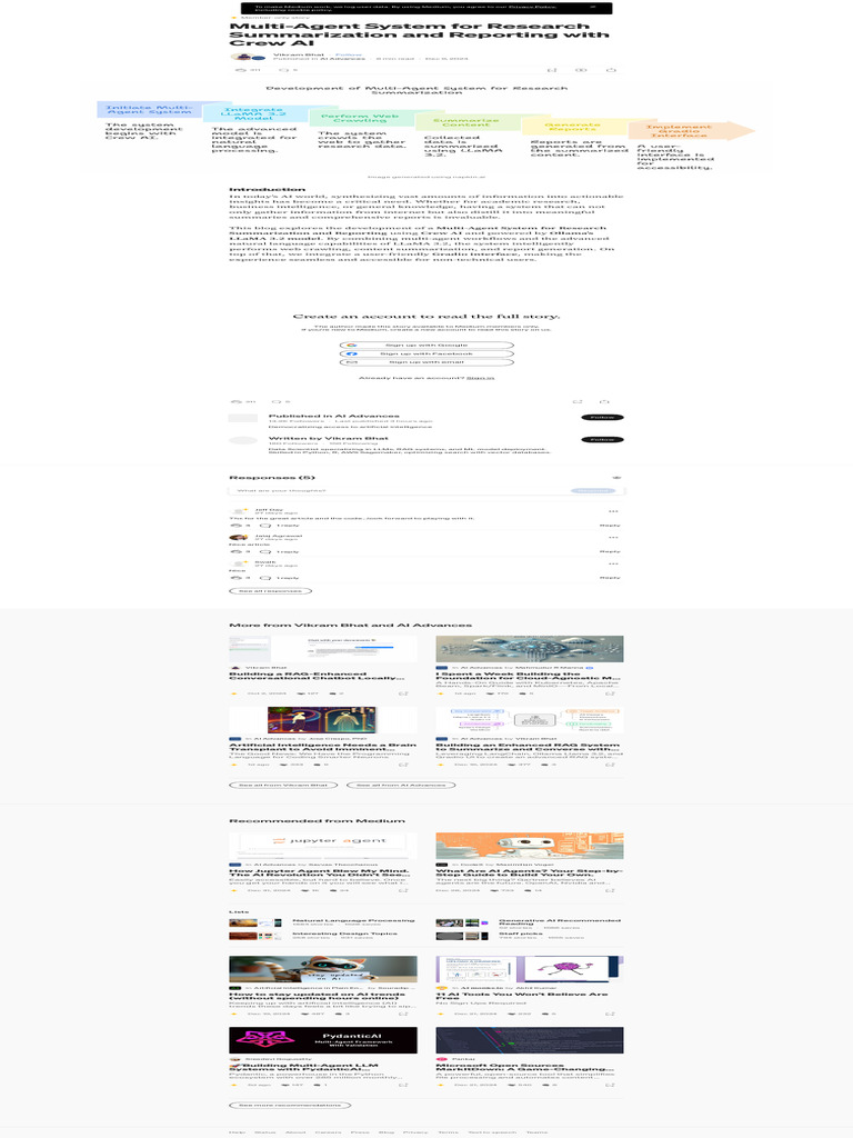 Multi-Agent System for Research Summarization and Reporting with Crew AI | by Vikram Bhat | Dec ...