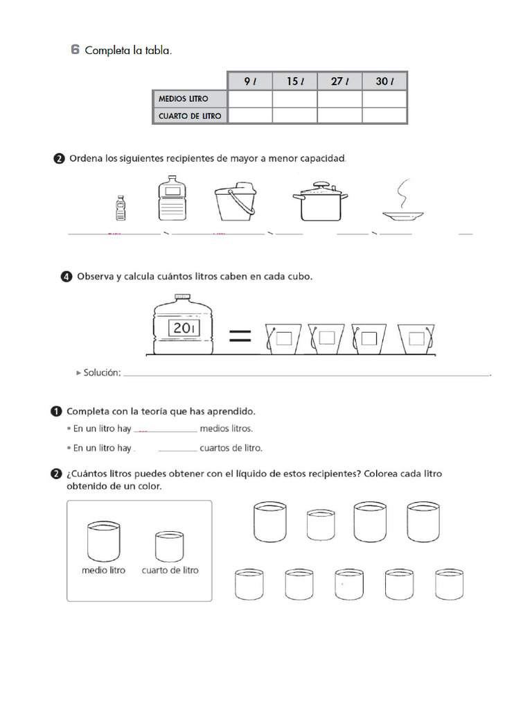 Tema 10 Litro y Kilo | PDF