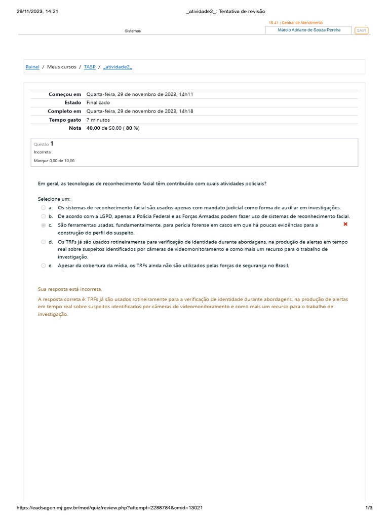 _atividade2__ Tentativa de revisão | PDF | Biometria