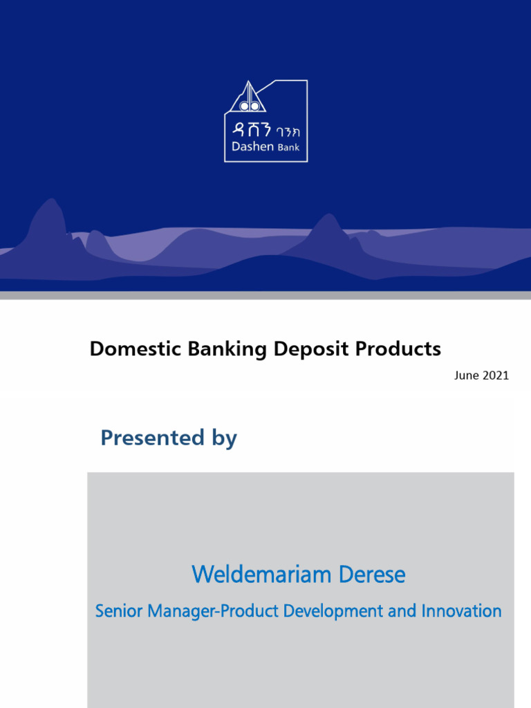 Dashen Bank Domestic Deposit Accounts | PDF | Transaction Account ...