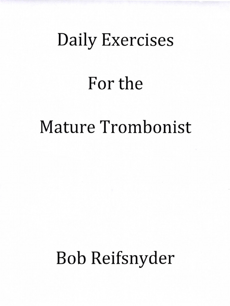 Reifsnyder-DailyRoutineMature | PDF | Trombone | Music Theory