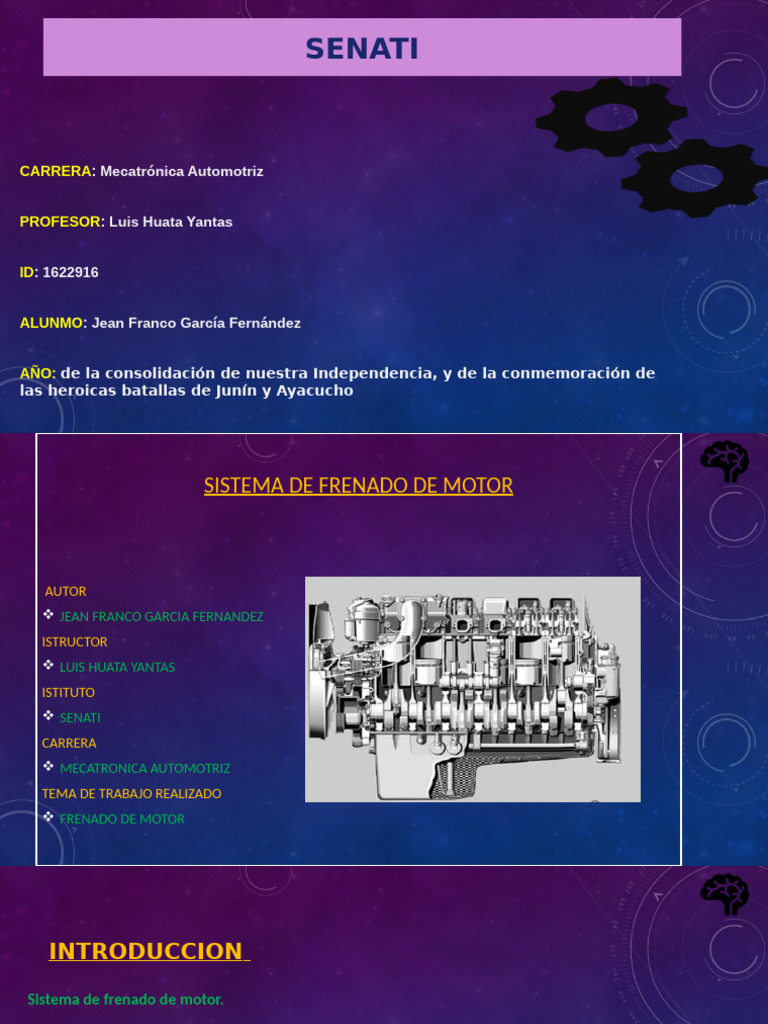 Frenado de Motor SNT | PDF | Motores | Tecnología de vehículos