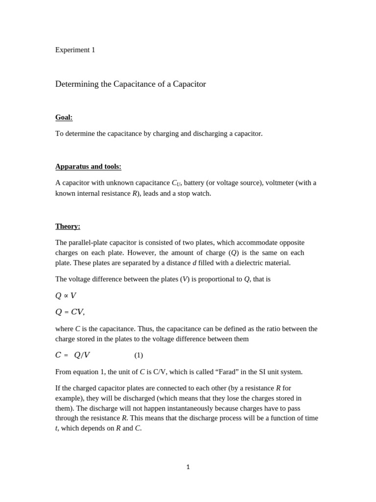 All Experiments - V2 | PDF | Capacitor | Capacitance