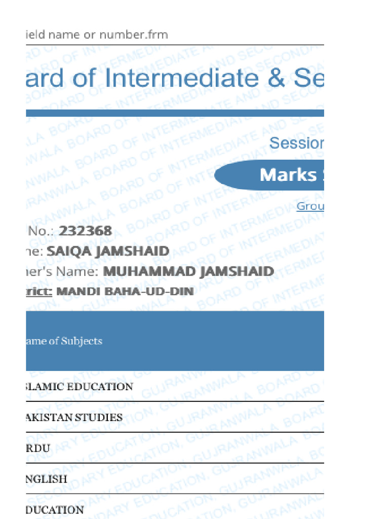Result Card | PDF