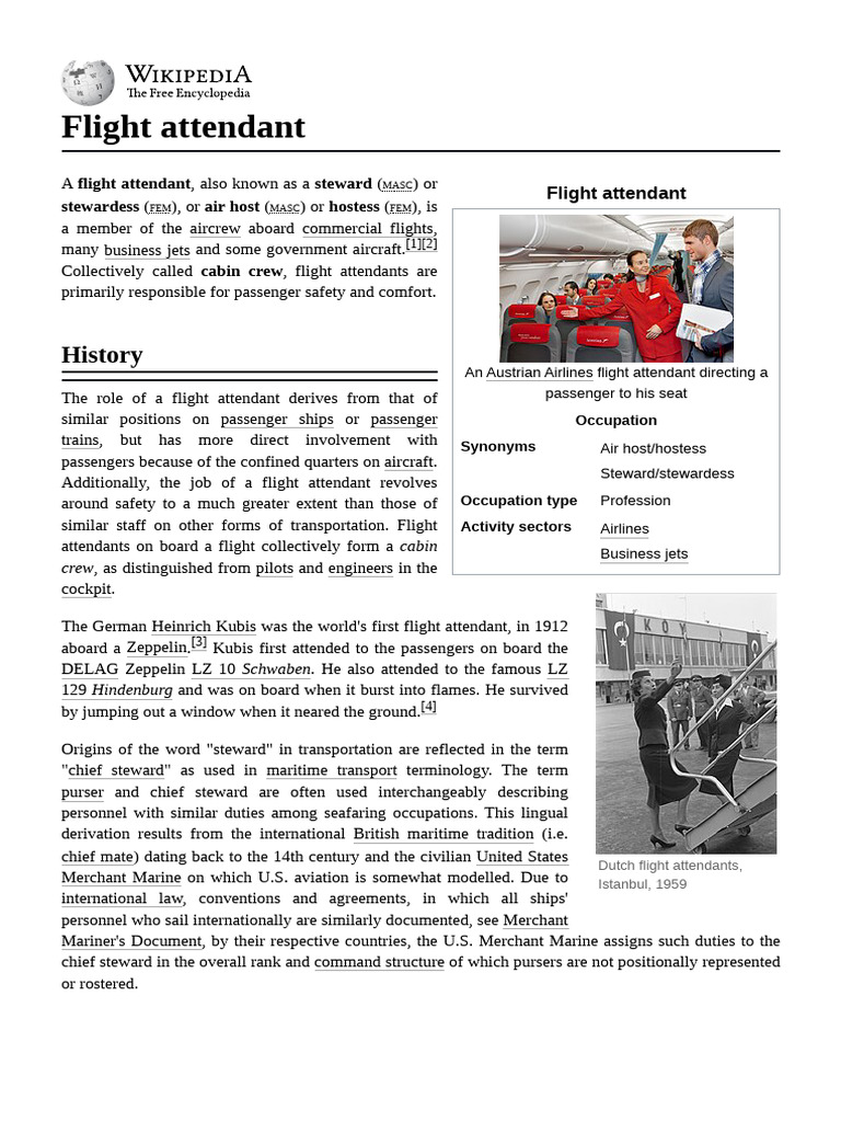 Flight Attendant | PDF | Flight Attendant | Aviation