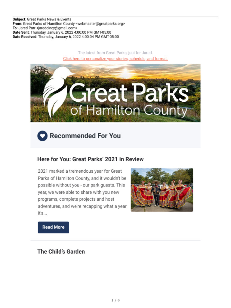 2022-01-06-Great Parks News - Events | PDF | Felids | Cats
