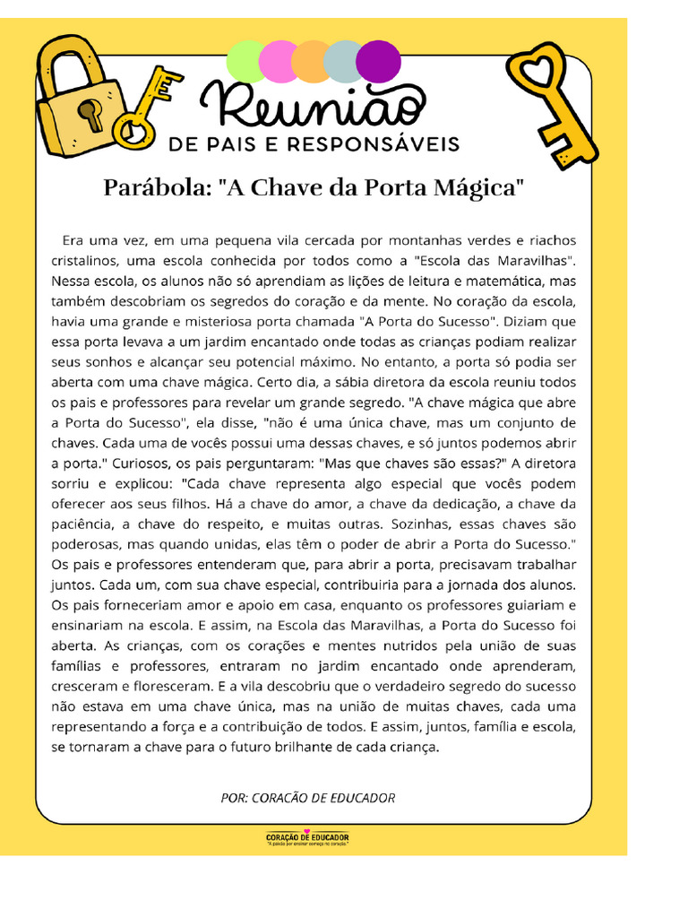 A Chave Do Sucesso - Dinâmica (A4) PDF | PDF