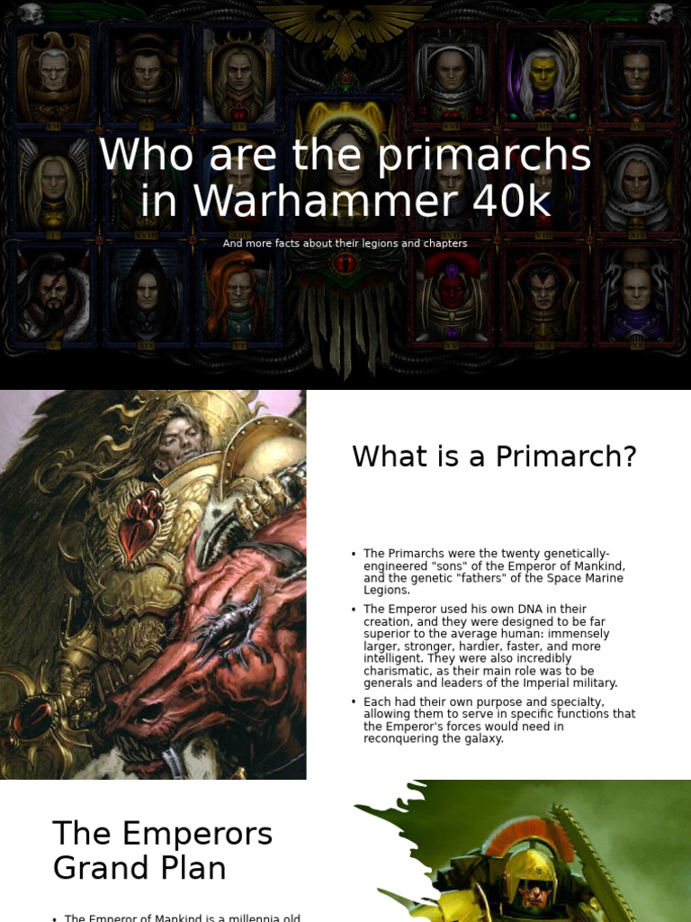 Who are the primarchs in Warhammer 40k | PDF