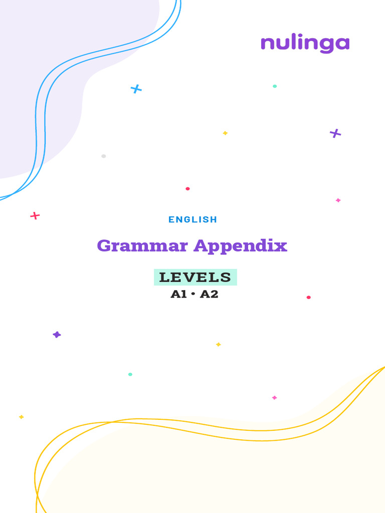 Grammar Appendix - Beginner - Elementary | PDF | Stress (Linguistics) | Noun