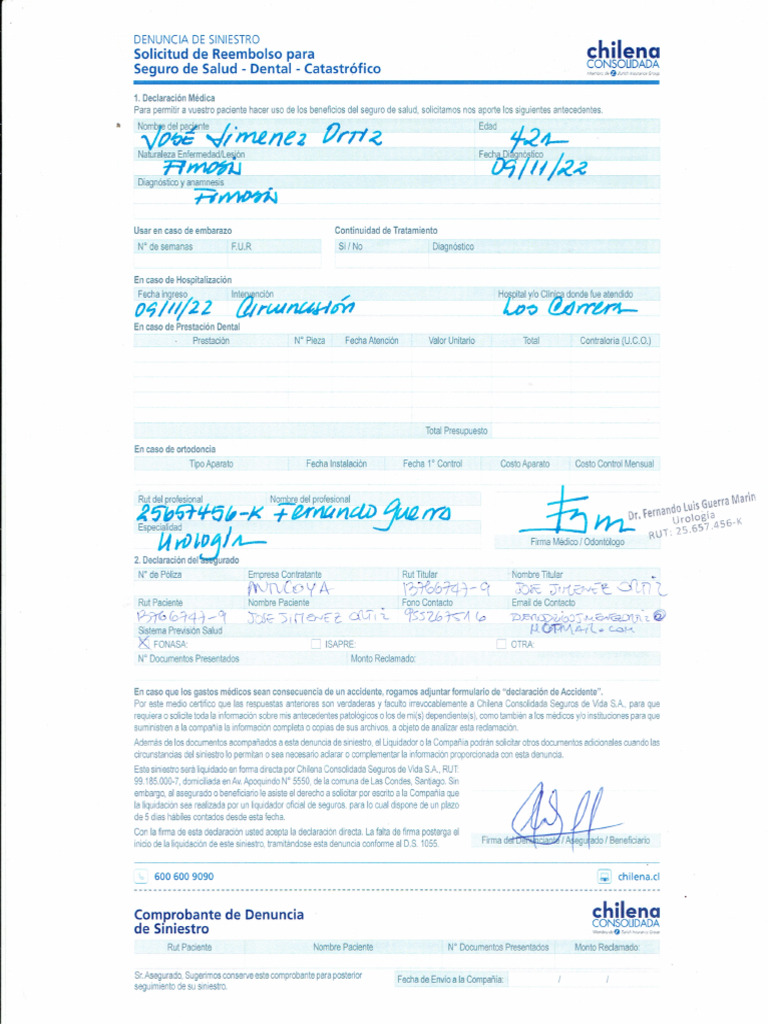 denuncia siniestro | PDF