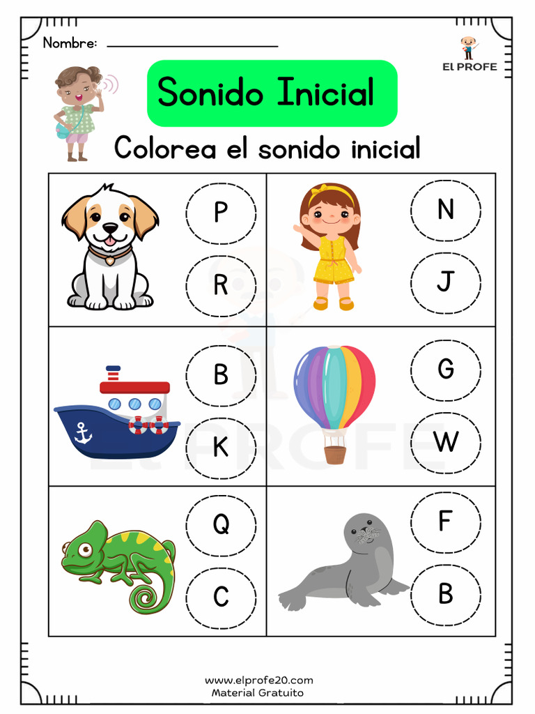 actividades-sonido-inicial | PDF