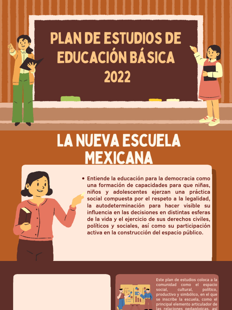 La Nueva Escuela Mexicana. Plan de Estudio 2022 | PDF | Plan de estudios | Educación de la ...