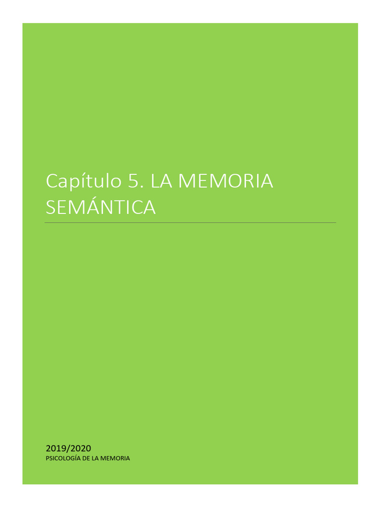 Tema 5 | PDF | Memoria | Palabra