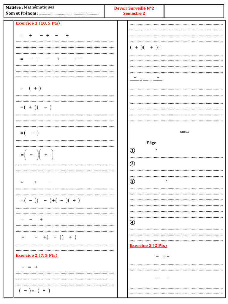 Devoir Surveillé 4 | PDF