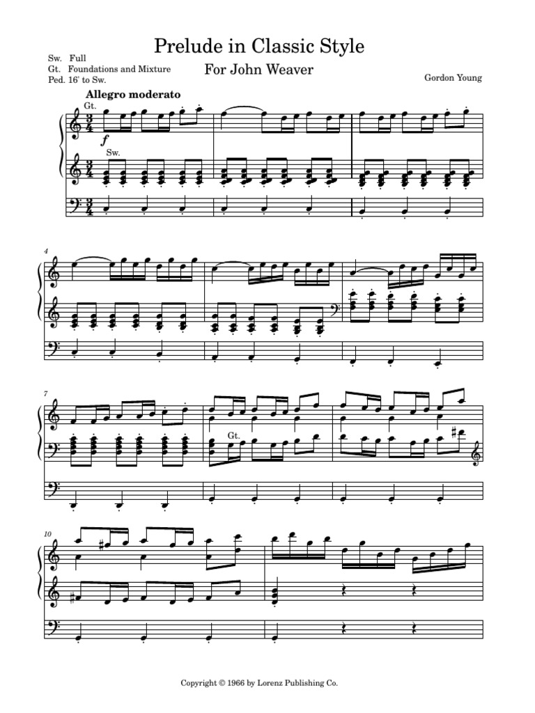 Prelude in Classic Style Gordon Young | PDF