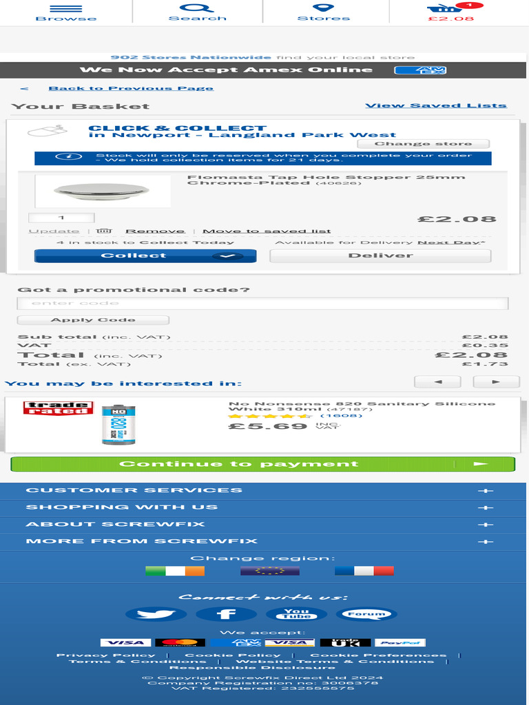 Welcome To Screwfix Screwfix Website | PDF