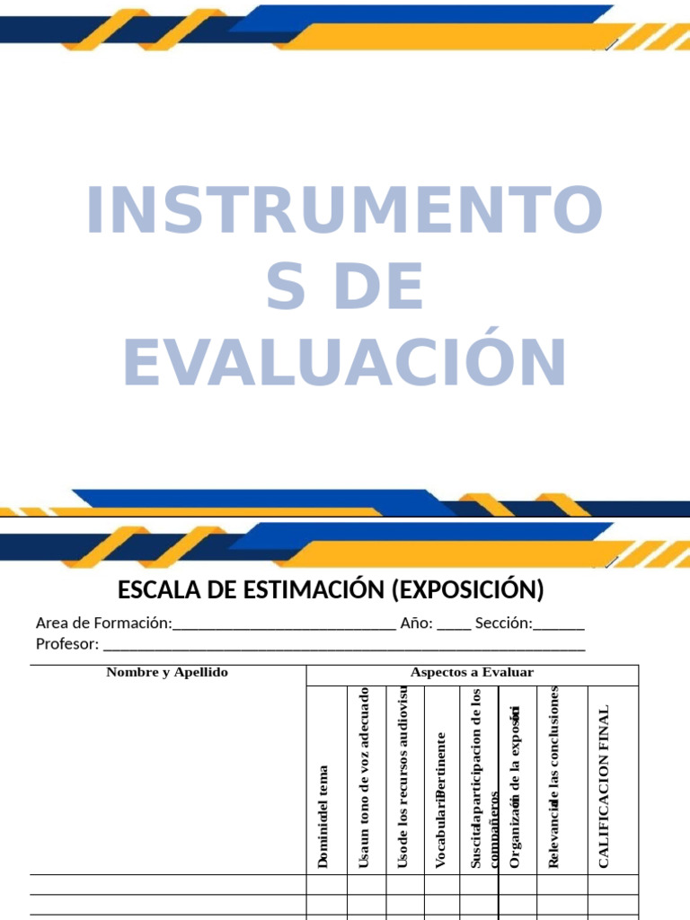Instrumentos de Evaluacion | PDF | Comunicación humana | Cognición