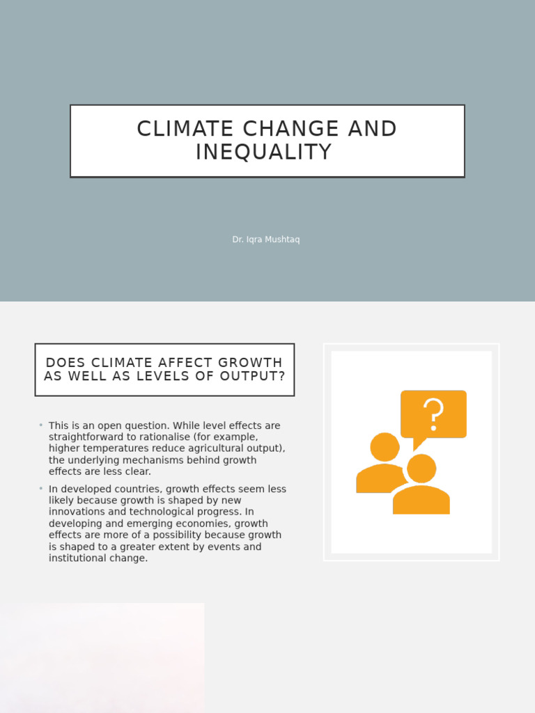 Climate Change's Impact on Inequality | PDF | Climate Change | Poverty