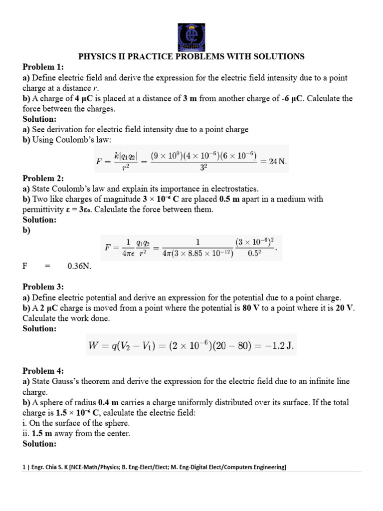 Physics Ii Solved Problems | PDF | Inductance | Transformer