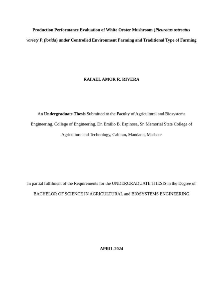 ABE - THESIS PROPOSAL (FINAL - Recovered) | PDF | Light Emitting Diode ...