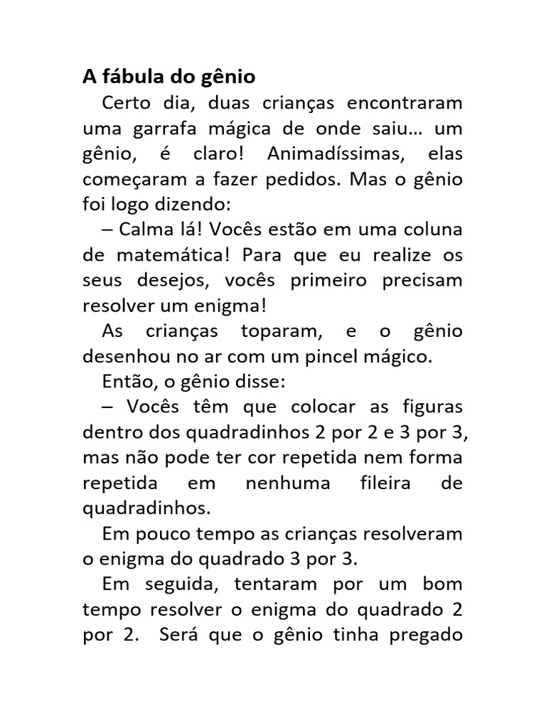 A Fábula Do Gênio | PDF