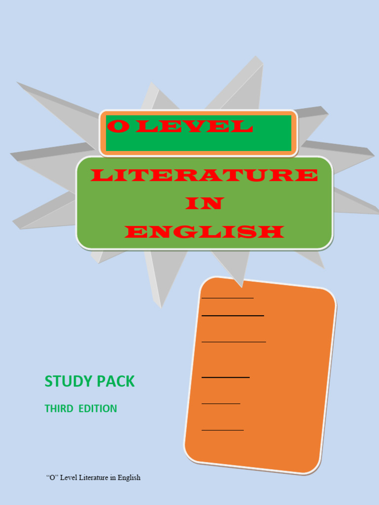 Zimsec o Level Literature in English and Notes | PDF | Poetry | Monologue
