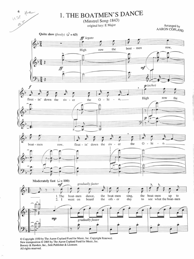 The Boatman's Dance | PDF