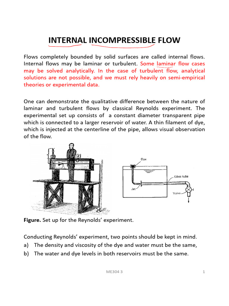 3ACME304 3 Internal Viscous Flow | PDF | Fluid Dynamics | Reynolds Number