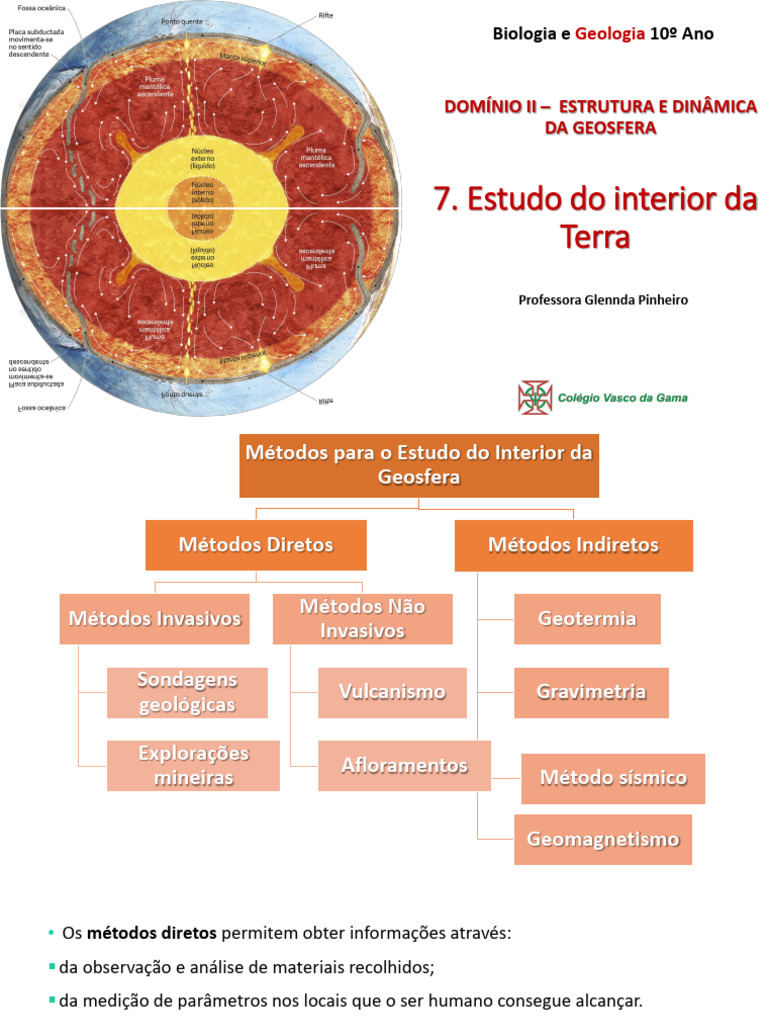 10. Geo 7. Métodos para o estudo do interior da Terra | PDF | Crosta (Geologia) | Campo ...