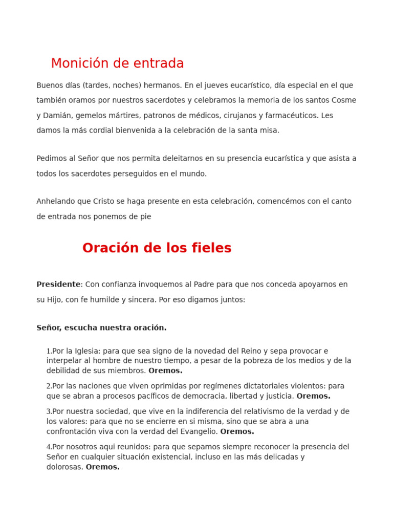 moniciones jueves (1) | PDF