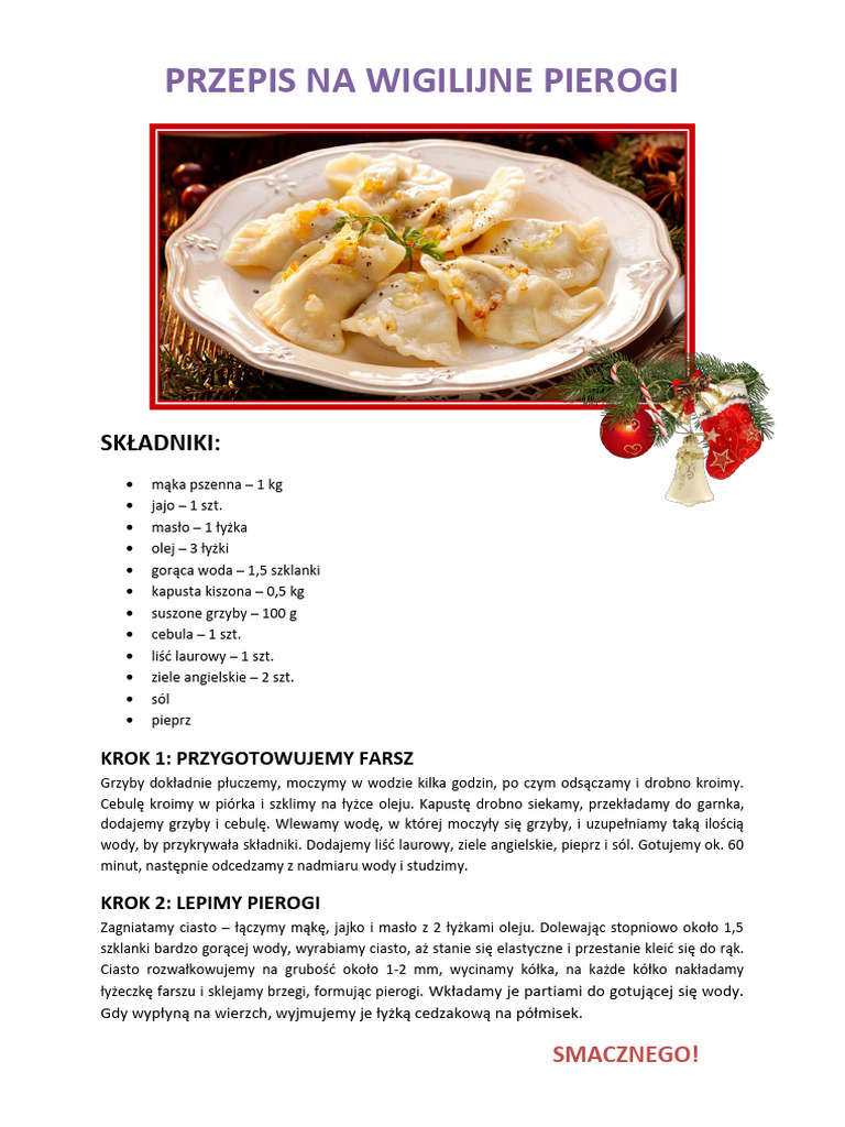 1ba Przepis Pierogi | PDF