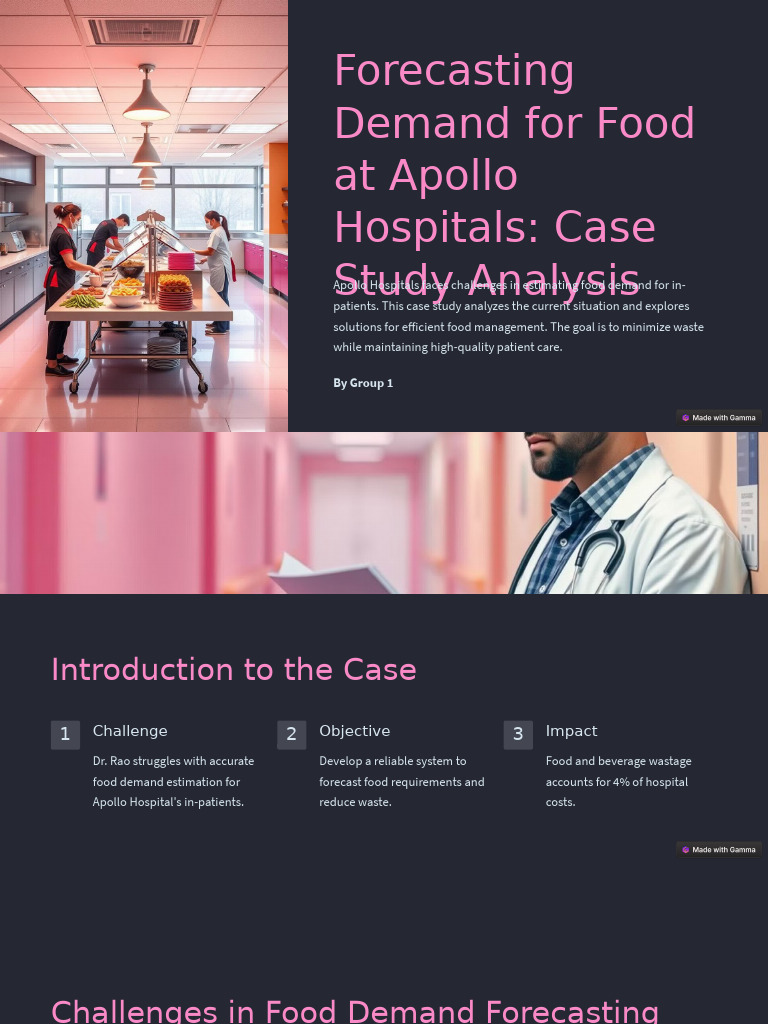 Forecasting Demand For Food at Apollo Hospitals Case Study Analysis | PDF | Forecasting | Inventory