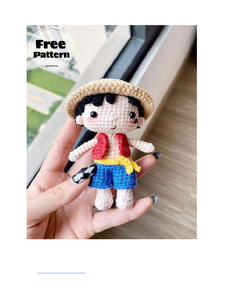 Free Luffy Amigurumi Crochet Pattern | PDF | Crochet | Amigurumi