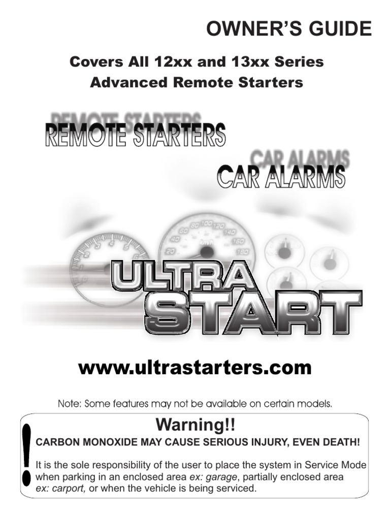 Ultra Start Owners Manual | PDF | Manual Transmission | Garage ...