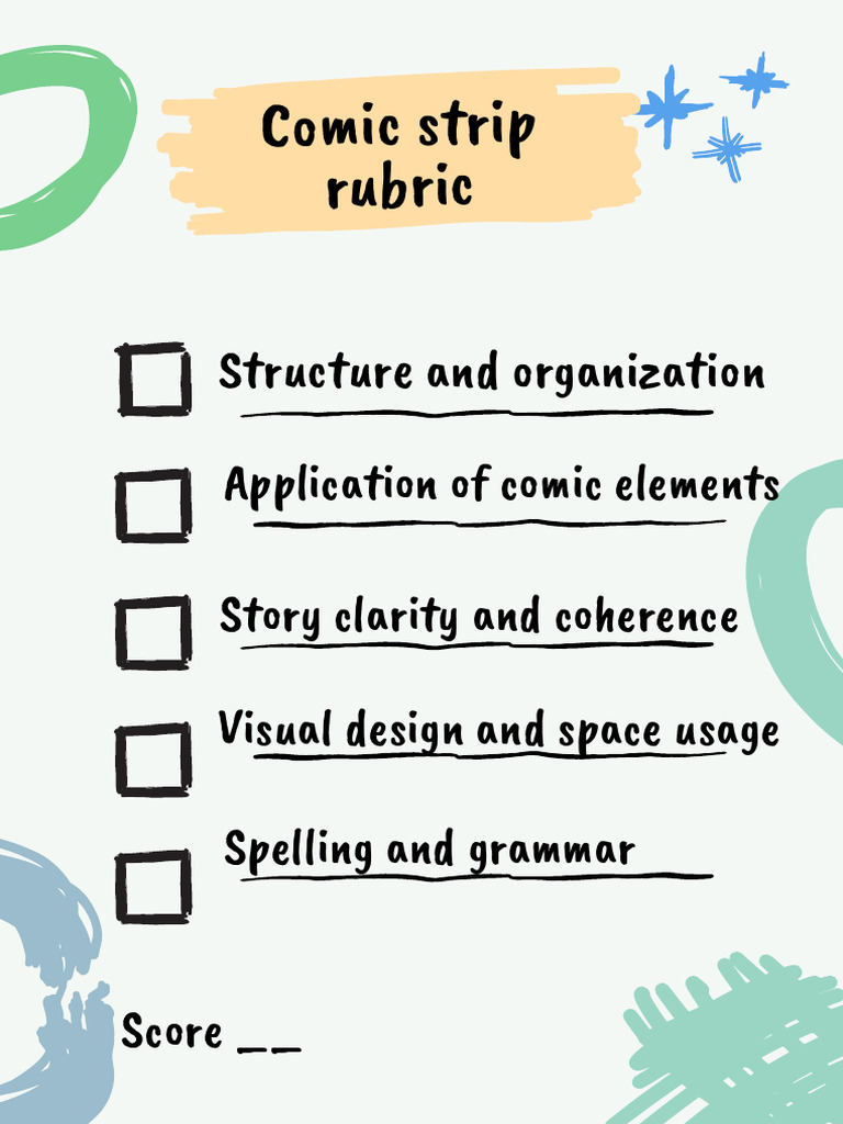 Comic Strip Evaluation Rubric | PDF