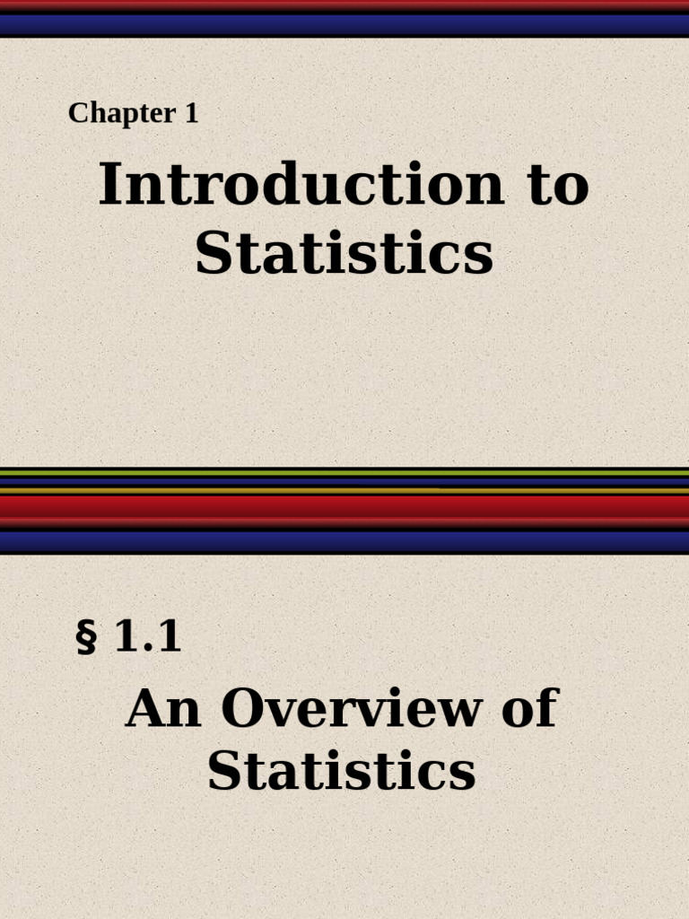 Chapter 0 Introduction To STATISTICS | PDF | Statistics | Level Of ...