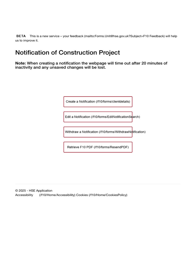 Notification of Construction | PDF